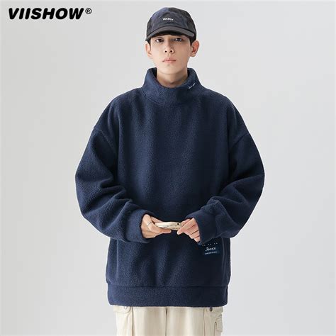 VIISHOW 高领打底衫男冬季加绒卫衣秋冬摇粒绒长袖恤保暖衣卫衣