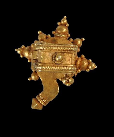 East Java Majapahit Gold Conch Ear Ornament Michael Backman Ltd