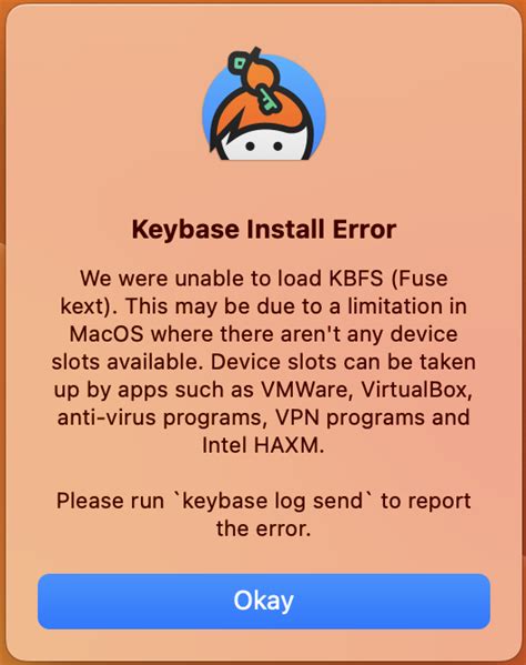 unable to load kbfs error after upgrading to ventura · issue 25237