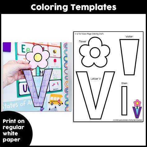 Letter V Vase Craft