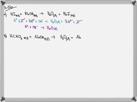 Solvedwrite Balanced Complete Ionic And Net Ionic Equations For Each