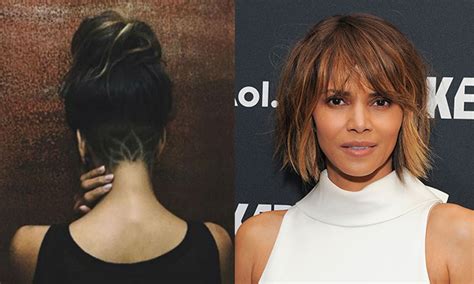 Undercut Hair Tattoo Halle Berry Ready For 50 Entertainment