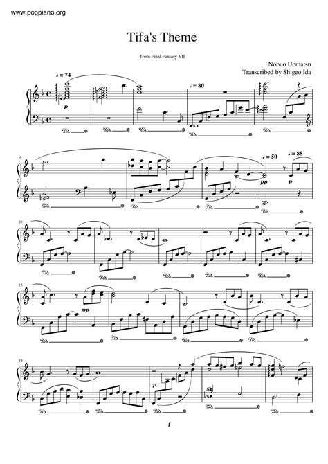 Tifas Theme Pdf琴譜免費下載 香港流行鋼琴協會 ★