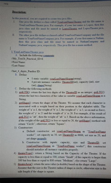 Solved Help Description In This Practical You Are Required