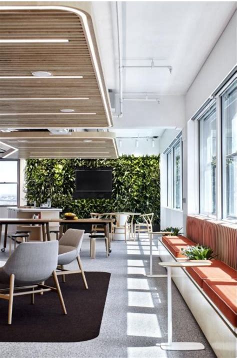 Modern Office With Plants On The Wall