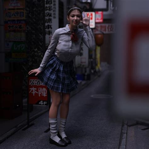 Rrrrrick Japanese Schoolgirl In The Alley