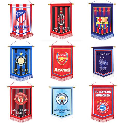 Football Game Soccer Team Sports Hanging Football Club Pennant Flags
