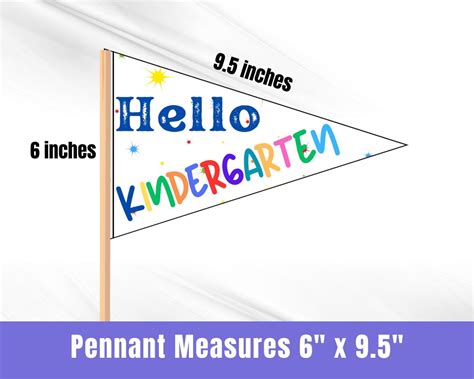 First Day Of Kindergarten Sign 1st Day Of Kindergarten Pennant First