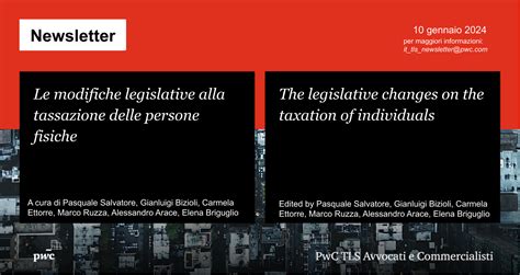Le Modifiche Legislative Alla Tassazione Delle Persone Fisiche Tax And Legal Solutions Pwc