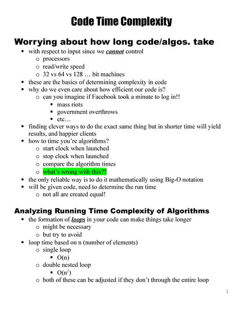 Code Time Complexity Notes Umbctc Code Time Complexity Worrying