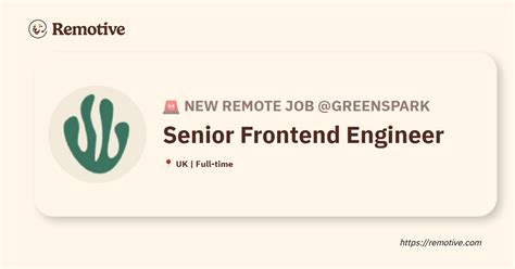 Hiring Senior Frontend Engineer Greenspark