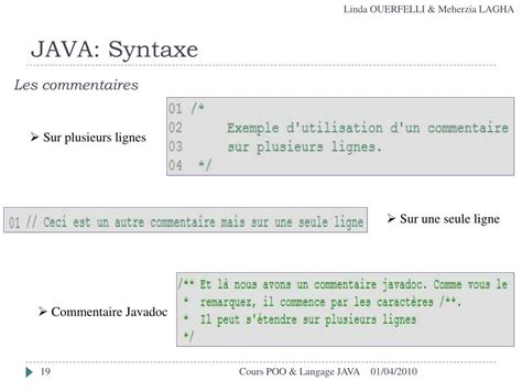 Ppt Cours Programmation OrientÃ©e Objet Et Langage Java Powerpoint Presentation Id3997983