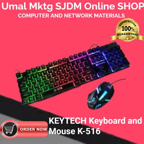Keytech K516 Backlit Led Rgb Gaming Keyboard Mouse Combo Lazada Ph