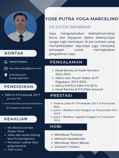 Cv Yose Putra Yoga Marcelino Pdf