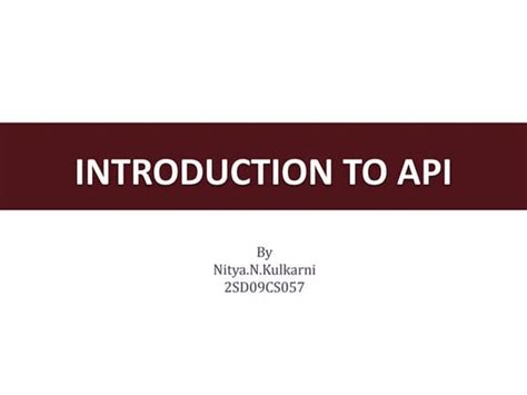 Api Documentation Pptx