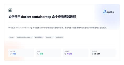 Docker Container Top 命令详解 查看容器进程指南 Labex
