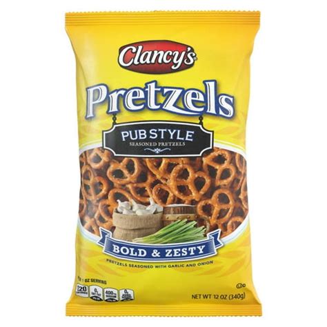 Clancys Pub Style Seasoned Pretzels 12 Oz Pack Of 2