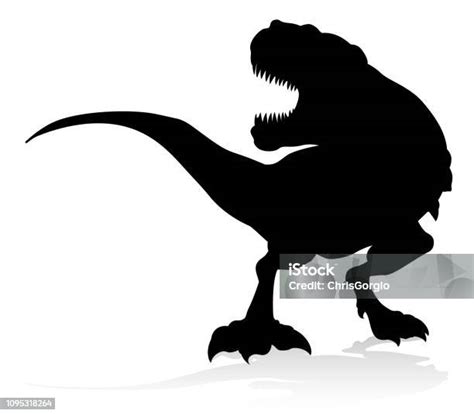 T Rex Dinosaur Silhouette Stock Illustration Download Image Now In