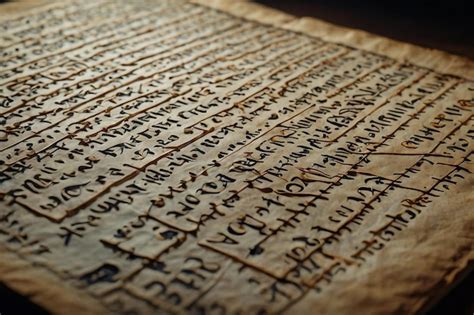 Ancient Manuscript With Hidden Codes Premium AI Generated Image