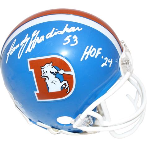 Randy Gradishar Signed Denver Broncos Tb Vsr4 Mini Helmet Hof Beckett