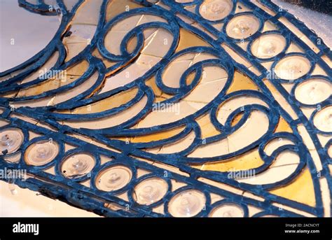 Stained Glass Window Recovered From The Rms Titanic The Window Has Been Glued Back Together