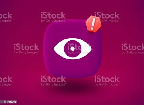 정지 기호가 있는 눈 아이콘입니다 3d 벡터 일러스트 레이 션 눈 신체 부분에 대한 스톡 벡터 아트 및 기타 이미지 눈 신체 부분 만화 알림 아이콘 Istock