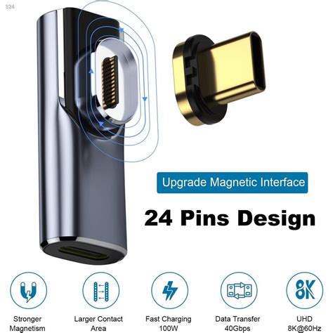 Usb C Magnetic Tips 2 Pack 24 Pins Type C Connector Tips For 24 Pins Magnetic Adapter Support