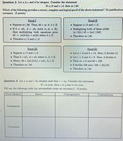 Solved Question 1 Let X Be An Integer Using A Proof By