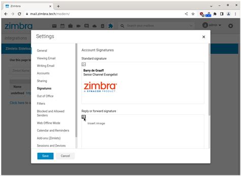 Image In Email Signature Zimlet Zimbra Blog