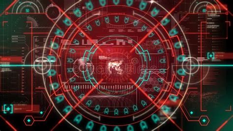 Animation Of Scope Scanning And Data Processing Over Grid In Background