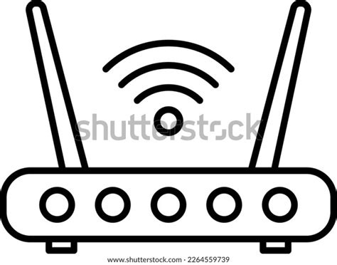 Router Line Icon Wifi Router Wireless Stock Vector Royalty Free 2264559739 Shutterstock