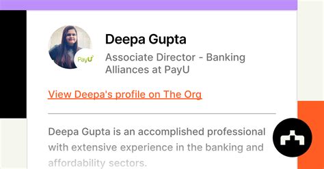 Deepa Gupta Associate Director Banking Alliances At Payu The Org
