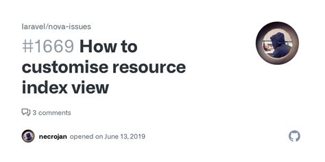 How To Customise Resource Index View Issue Laravel Nova Issues Github