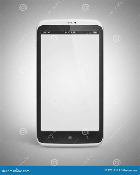 Android Mobile Phone With Blank Screen Stock Illustration Illustration Of Electronic Modern