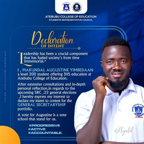 Flyer Design Of Declaration Of Intent In Atecoe Designed By Oppomence Graphics In Ghana