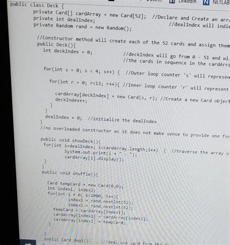 Solved Invent A Simple Card Game And Then Create A Java