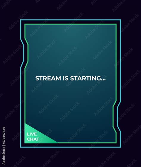 Live Stream Interface Overlay Frames For Gamer Broadcast Cyber Hud