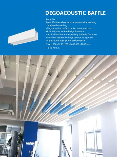 Acoustic Panels Degofon Suspended Absorbing Baffle Beam Ceiling