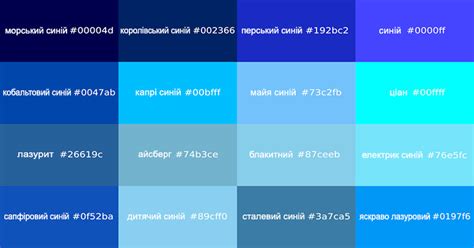 Значення та характеристика синього кольору — Поштівка