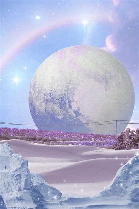 Moon Collage Art Background