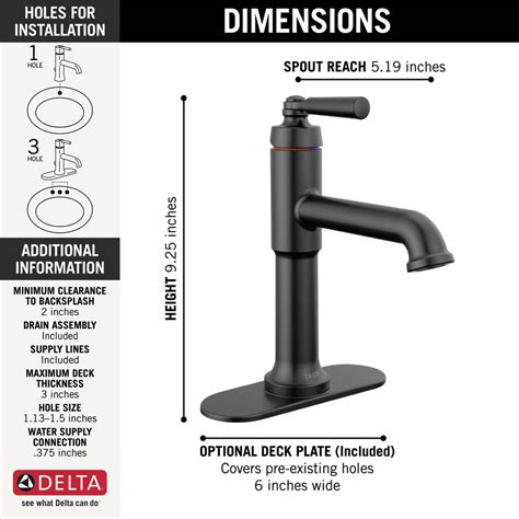 Single Handle Bathroom Faucet 536 Blmpu Dst Delta Faucet