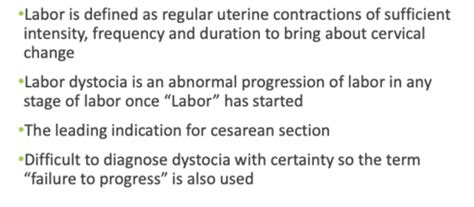 Abnormal Labor Flashcards Quizlet