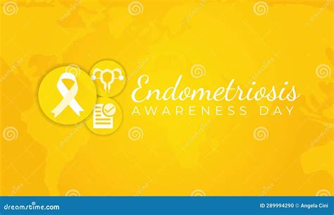 Endometriosis Awareness Day Background Illustration Stock Vector