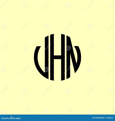 Creative Rounded Initial Letters Vhn Logo Stock Vector Illustration