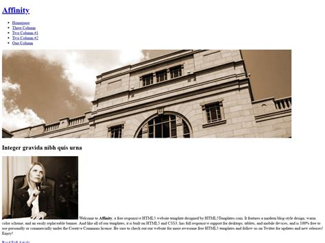 Plantillas Html Css Gratis Para Descargar Affinity Plantillas Html My XXX Hot Girl