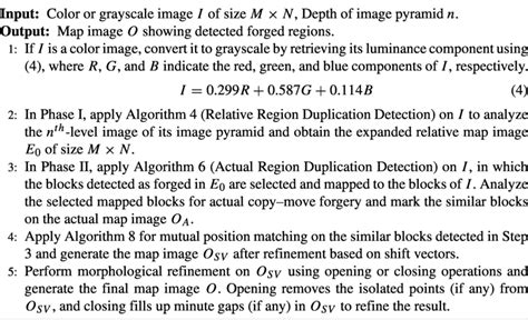 Proposed Overall Copy Move Forgery Detection Procedure Download Scientific Diagram
