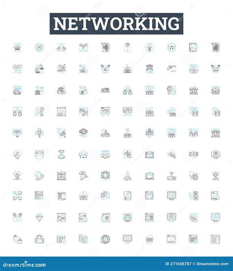 Networking Vector Line Icons Set Networking Lan Wan Wifi Routers Hubs Ethernet