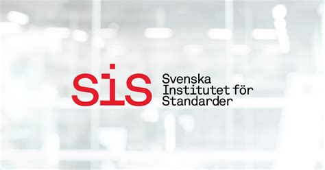 Jobba På Sis Svenska Institutet För Standarder Sis