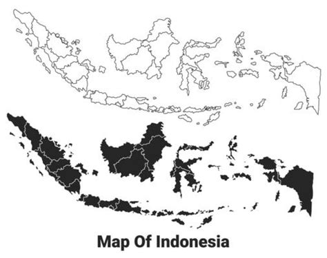 Indonesia Map Outline Vector Art Icons And Graphics For Free Download