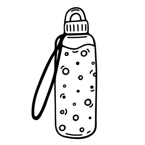 Sports Water Bottle Vector Icon Reusable Plastic Or Glass Container